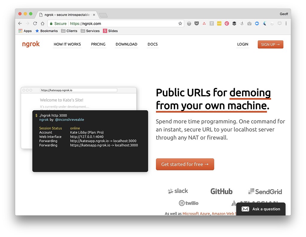 Ngrok: share your local dev server via public url - Tools and Libraries ... Ngrok: share your local dev server via public url - Tools and Libraries ...